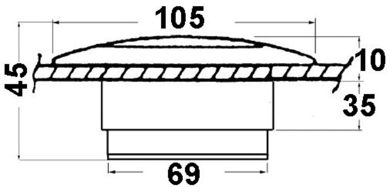 Taklys Courtesy Hvit 12V LED 6500K IP56 - Hobbynet.no
